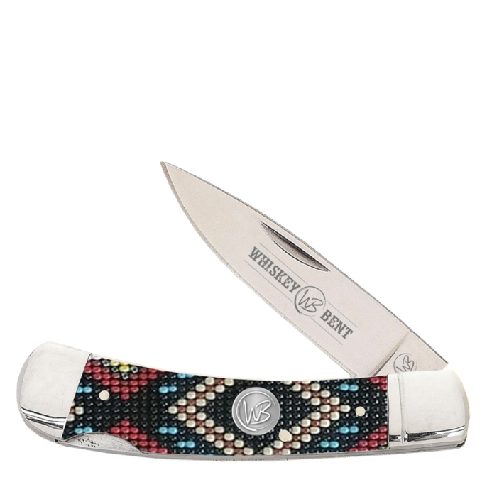Whiskey Bent Trapper Pocket Knife Single Locking Blade - Black Diamond ...